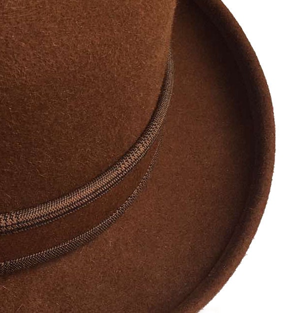 Kare Brown Rabbit Fur Felt Bowler Modern Derby Hat - Etsy