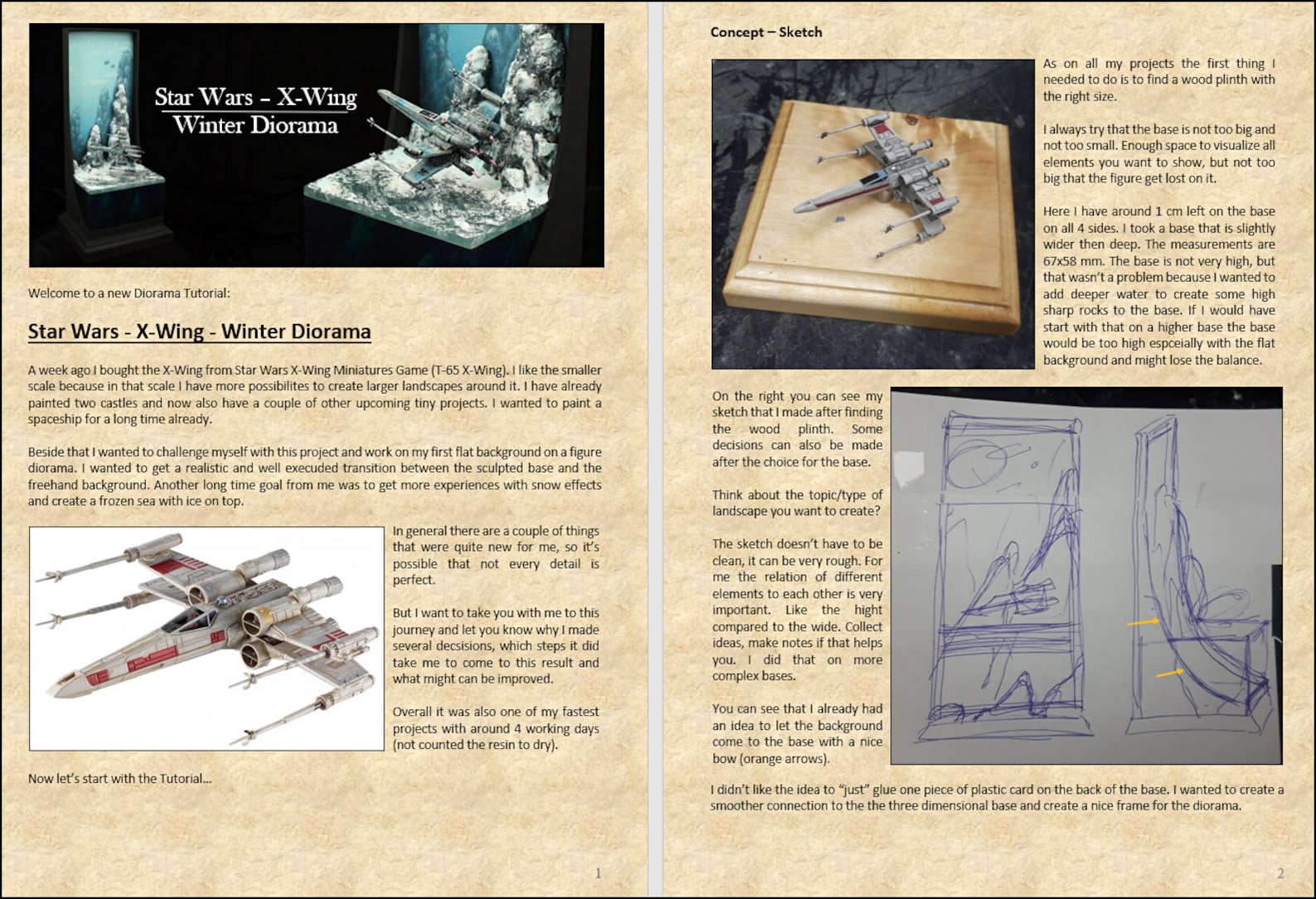 Tutorial - Star Wars X-wing - Winter Diorama - Etsy