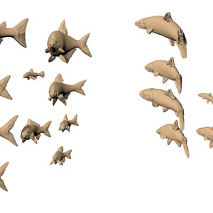 Fish Set - for Model Dioramas - 3D Files - Etsy