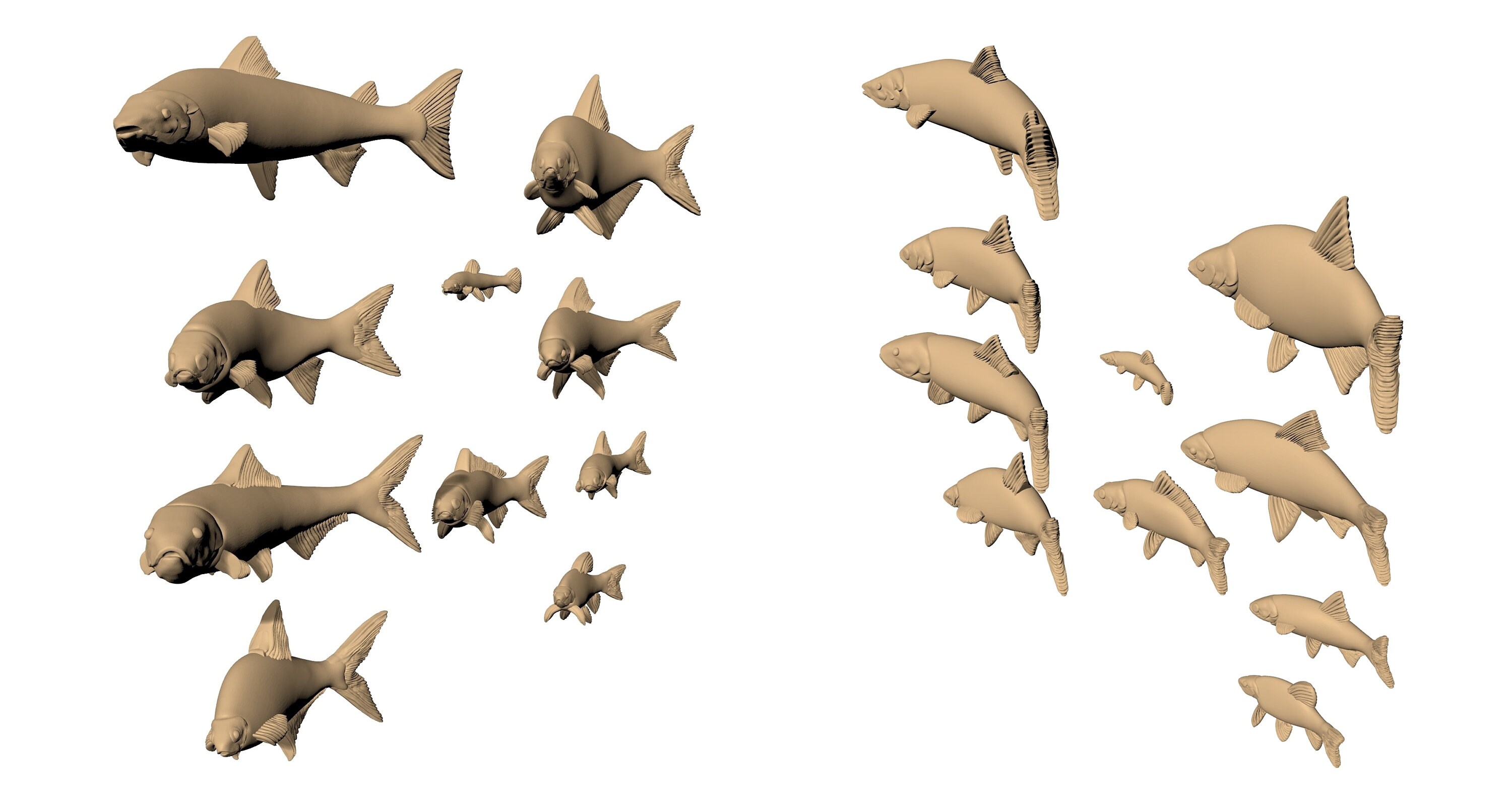 Fish Set - for Model Dioramas - 3D Files - Etsy UK