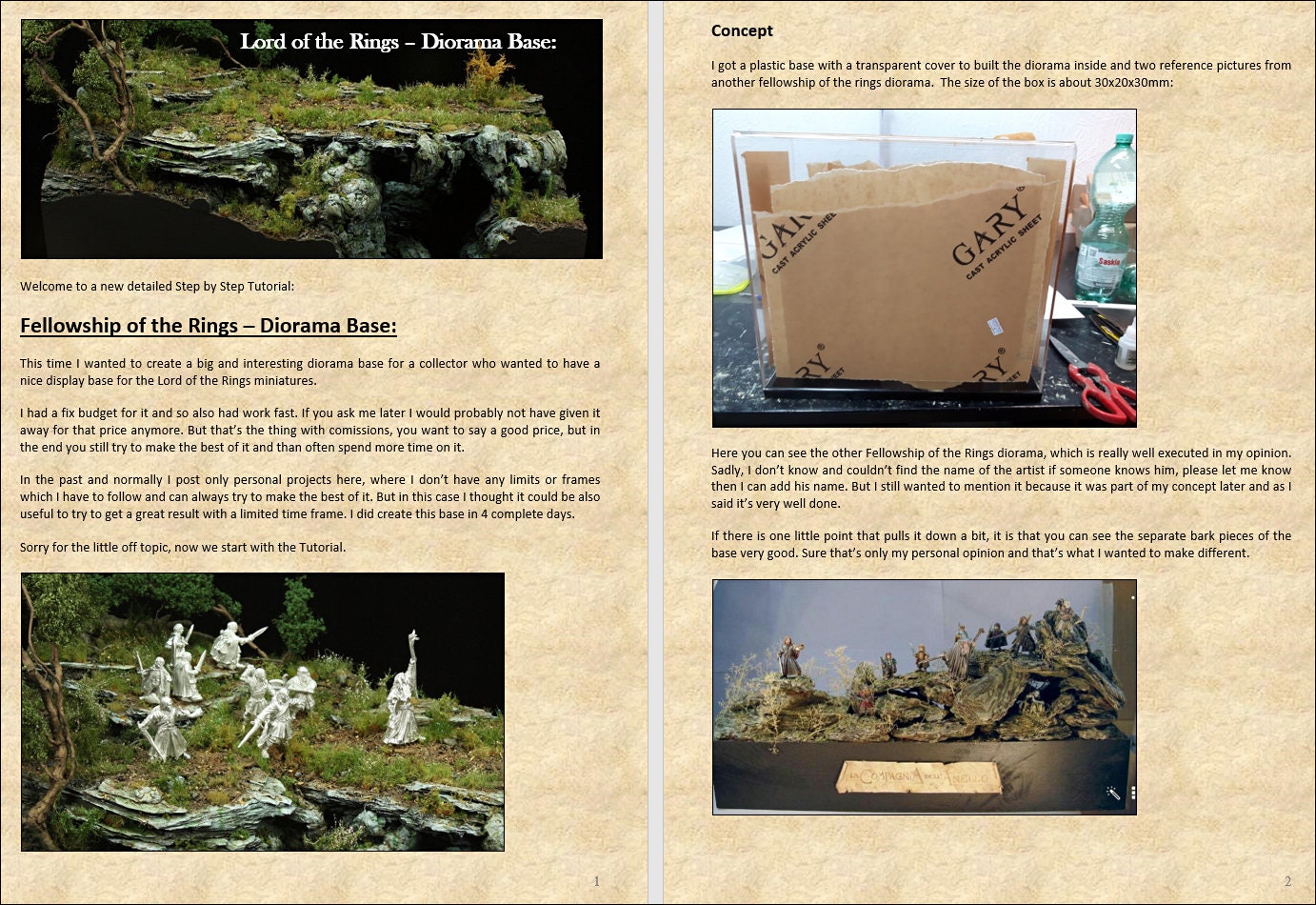 Tutorial - Creating a Big Diorama Base for the Fellowship of the Ring ...