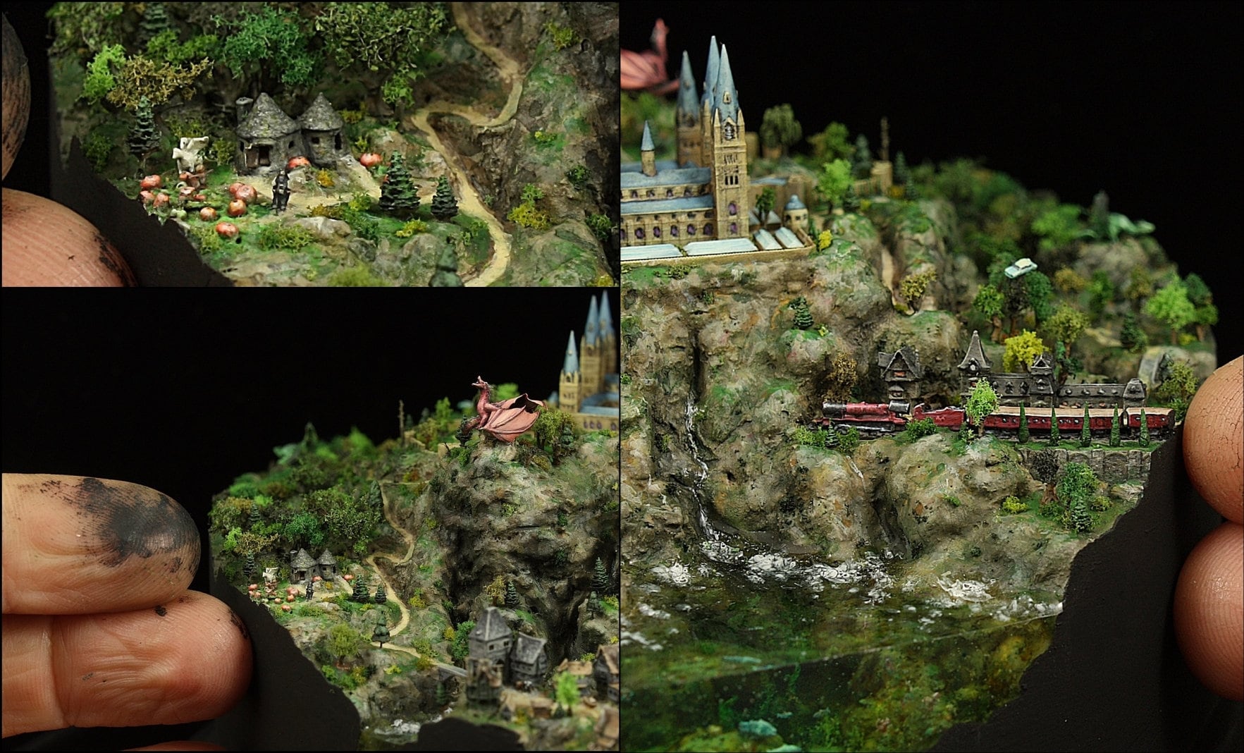 Tutorial - Creating a Complex Tiny Hogwarts Castle Diorama - Etsy