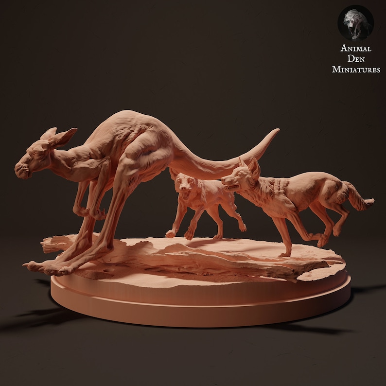 3d-print Honourguard Animal Den Miniatures Kangaroos 2 - Etsy