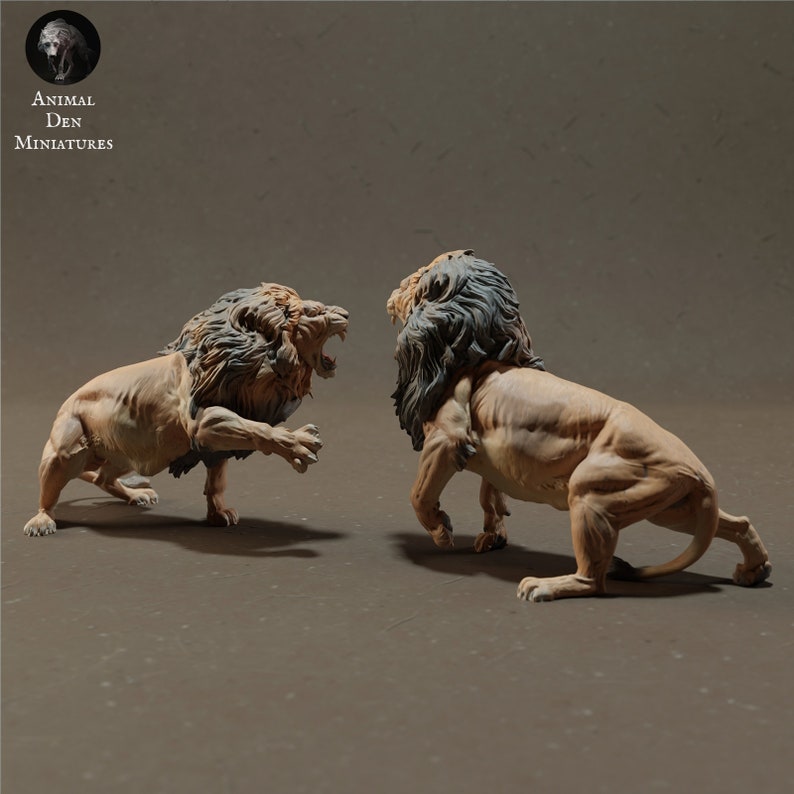 3d-print Honourguard Animal Den Miniatures Lions Part 1 - Etsy