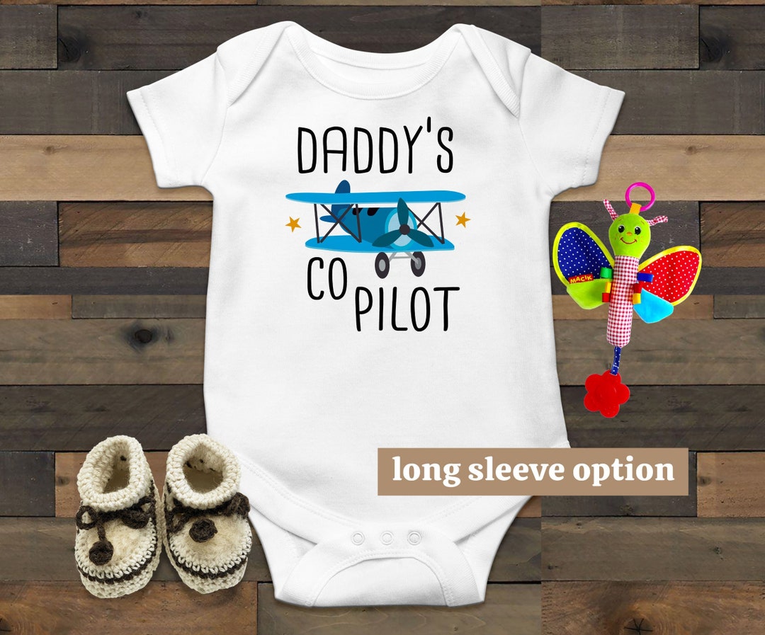 Daddy's Copilot Baby Bodysuit, Funny Baby Clothes, Aviator Baby Outfit ...