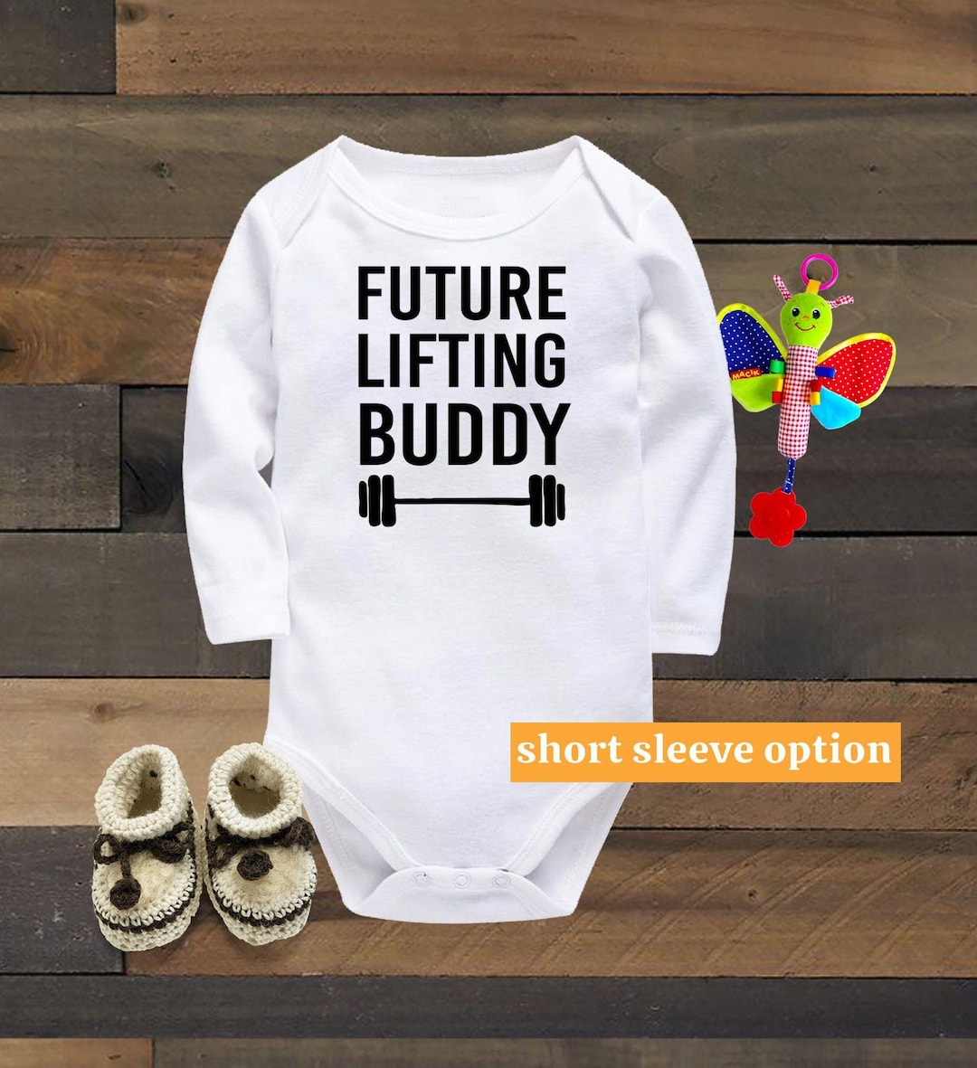 Future Lifting Buddy Baby Bodysuit Funny Baby Clothes Workout Baby ...