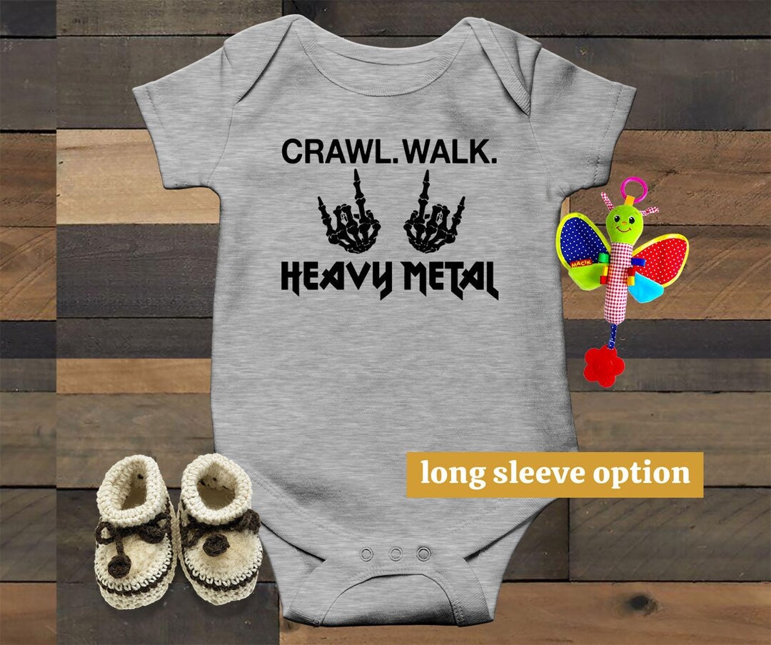 Heavy Metal Baby Bodysuit, Rock and Roll, Funny Baby Clothes, Rock Band ...