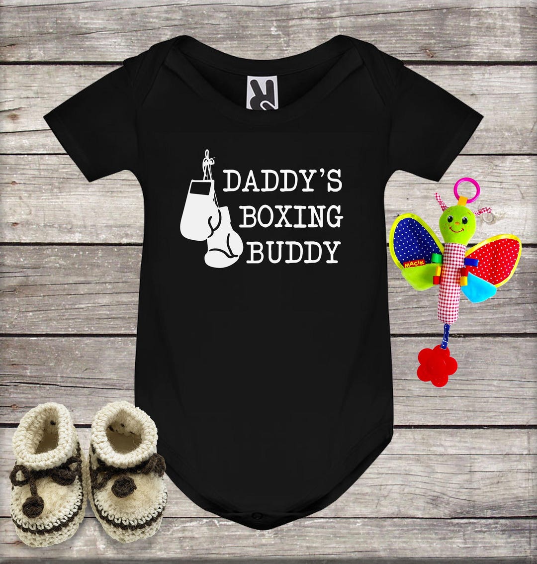 Color Boxing Baby Bodysuit, Daddy's Boxing Buddy, Funny Baby Clothes ...