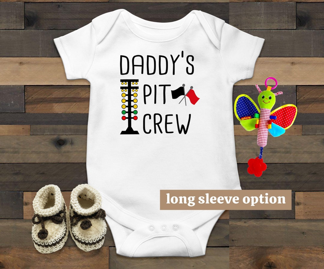 Racing Baby Bodysuit, Daddy's Pit Crew, Car Racer Baby Clothes, Race ...