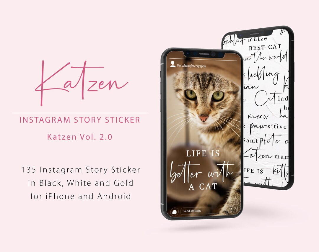 135 CATS Stickers | CAT 2.0 Stickers Instagram - Etsy