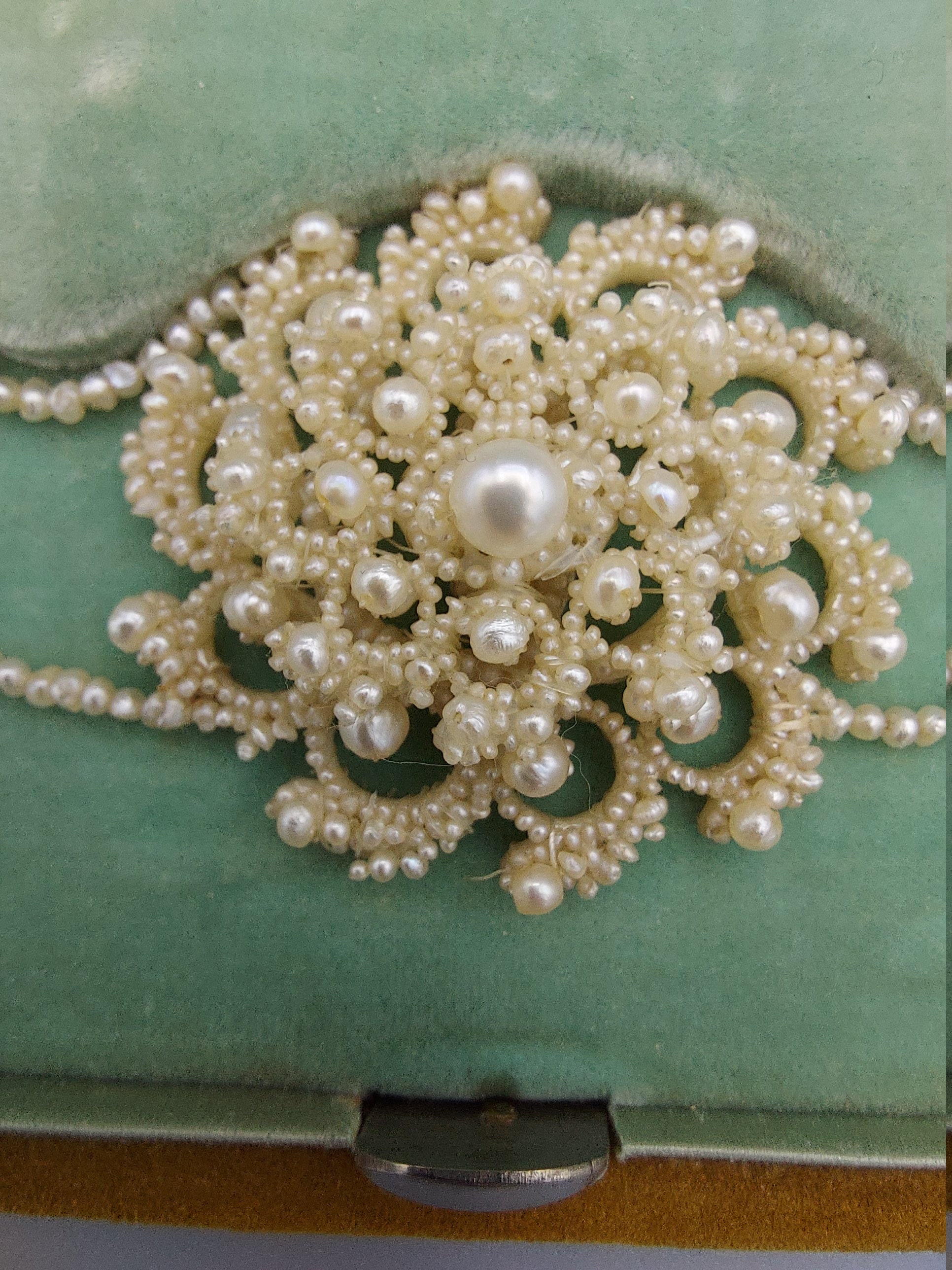 1800s Georgian Woven Natural Seed Pearl Parure Necklace - Etsy