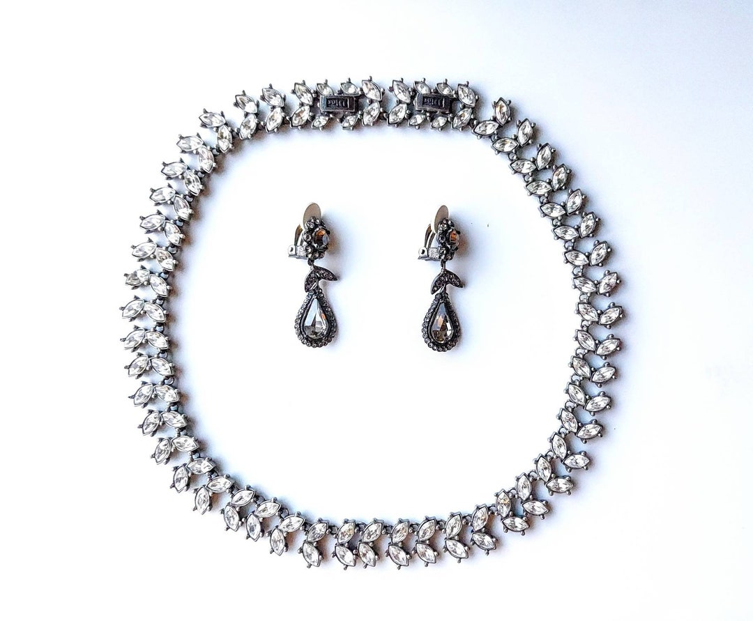 Vintage Christian Dior John Galliano Era Gun Metal Finish Glass ...