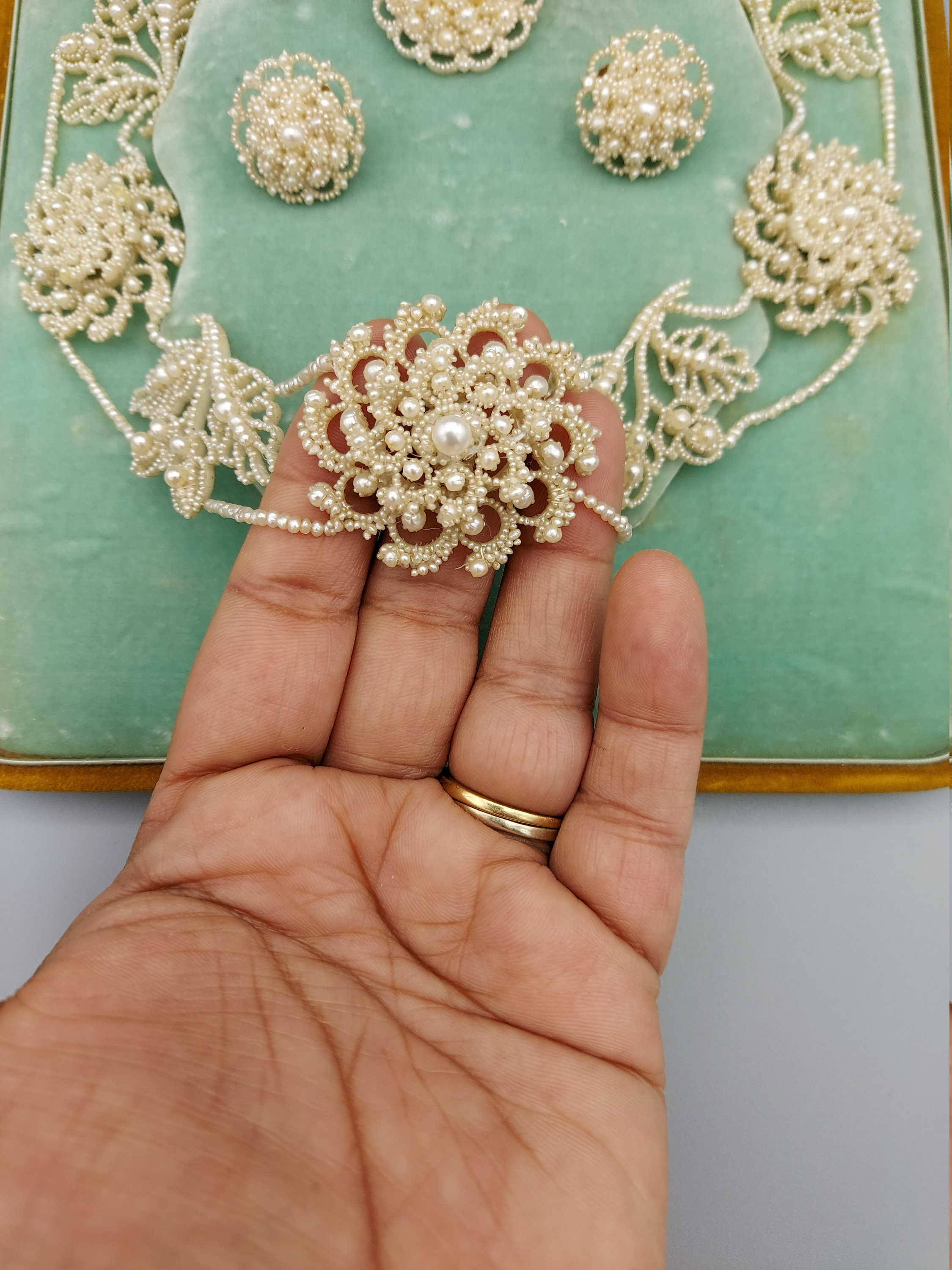 1800s Georgian Woven Natural Seed Pearl Parure Necklace - Etsy