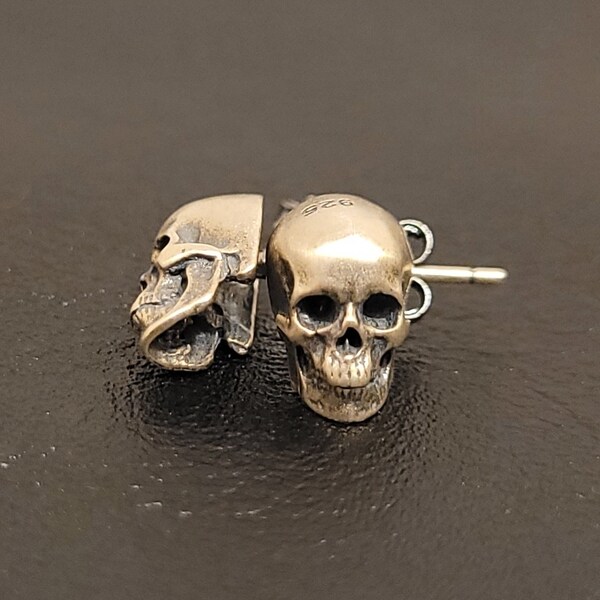 Skull Stud Earrings - Etsy