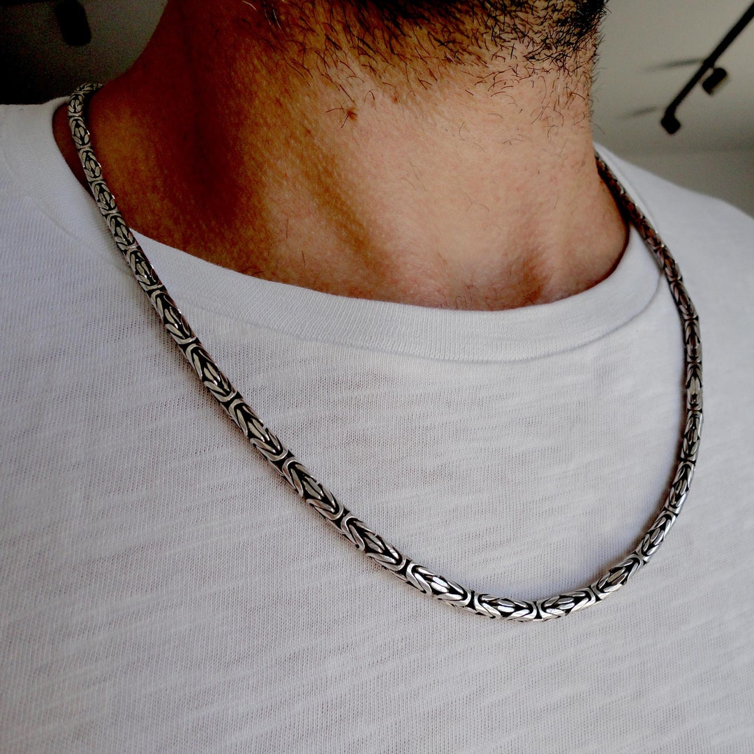 Sterling Silver 925 Tattoo Chain/ Minimal Necklace/ Boho Chain ...