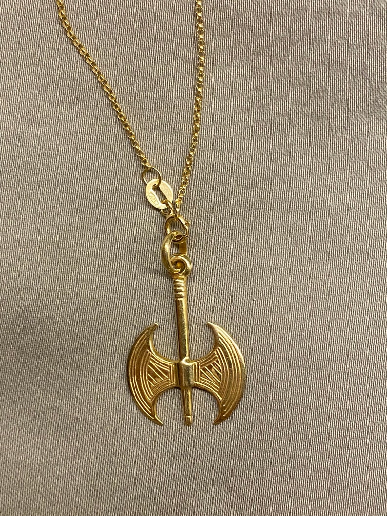 Pendant Labrys Axe 14K Solid Gold Ancient Axe/ Pendant Ancient - Etsy