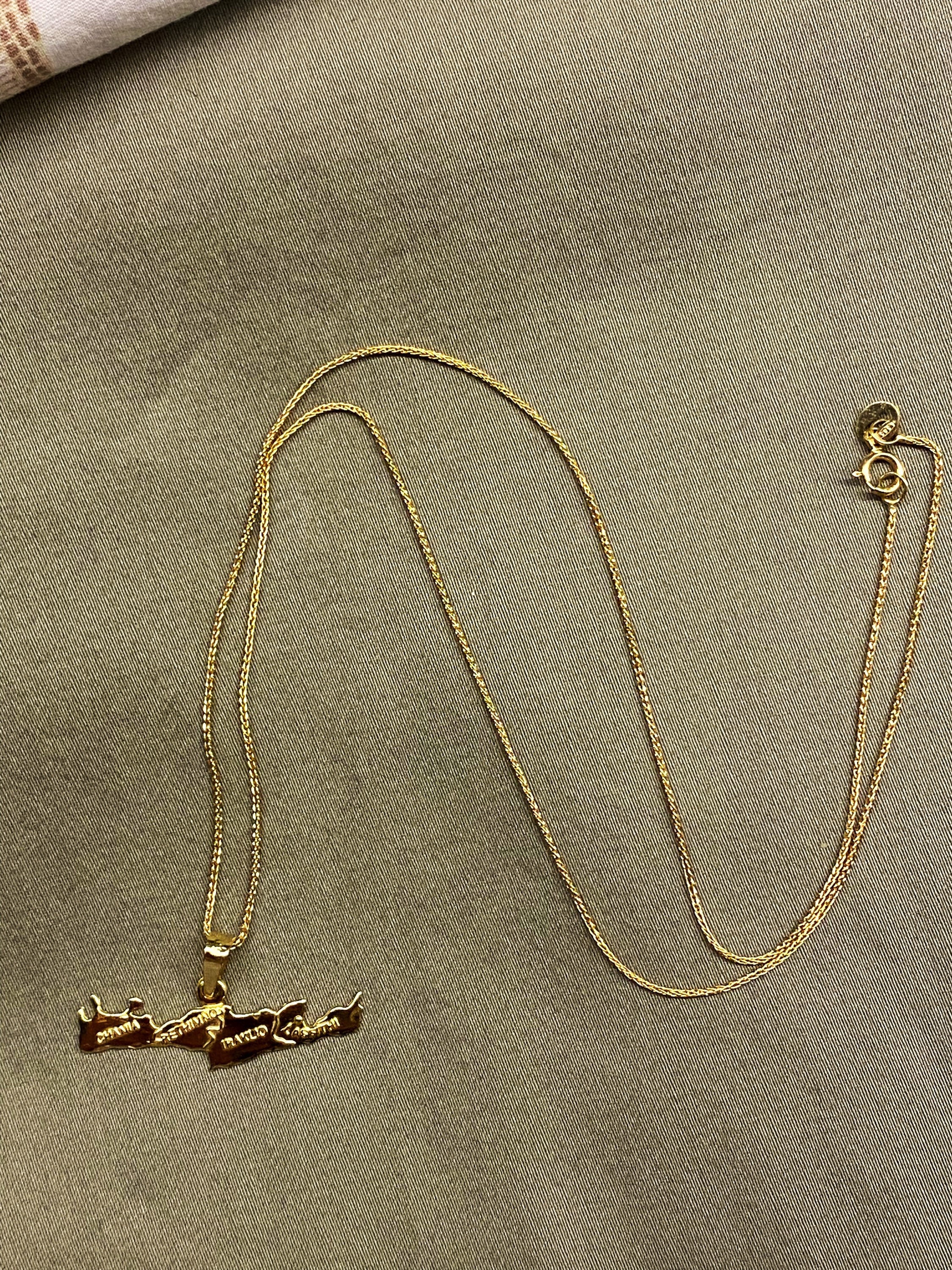 Greek Pendant 14k Solid Gold Creta Island Minimal Necklace - Etsy