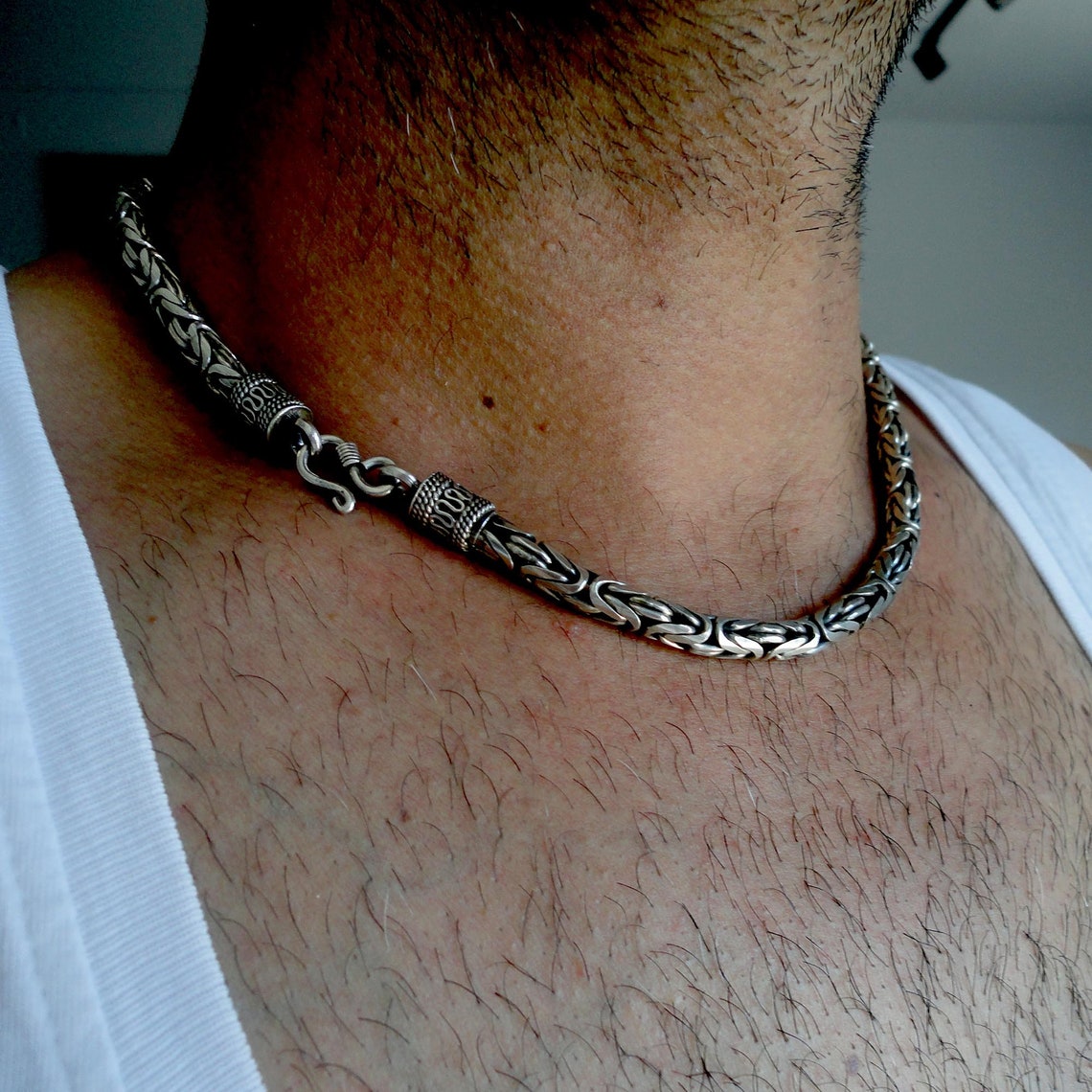 Sterling Silver 925 Tattoo Chain/ Minimal Necklace/ Boho - Etsy