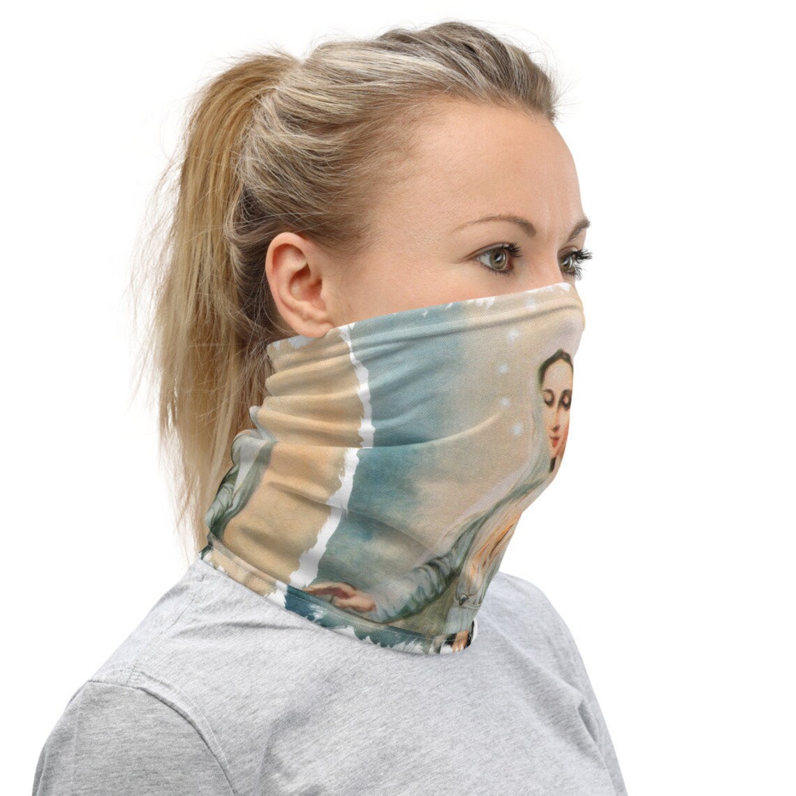 Our Lady Fatima Virgin Mary Catholic Face Mask Neck Gaiter - Etsy