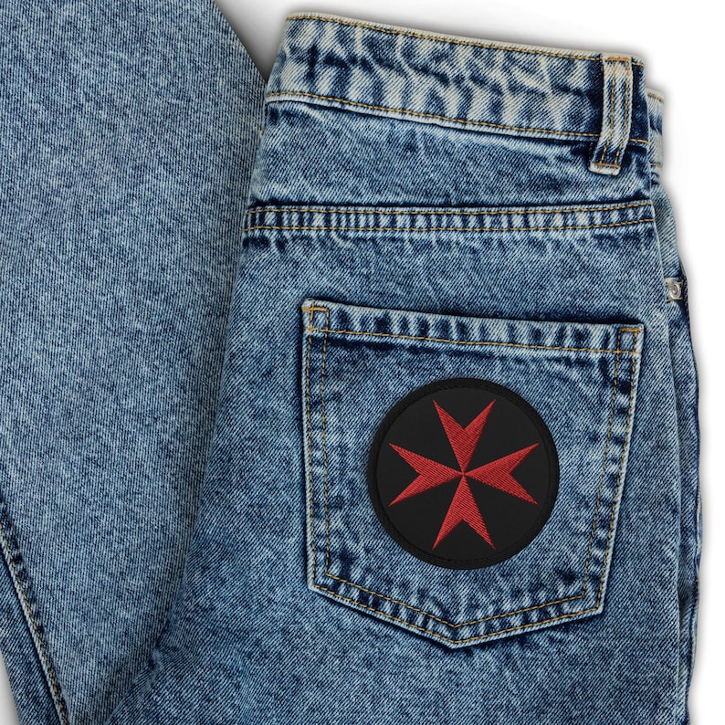 Red Maltese Cross Catholic Embroidered Patches - Etsy Australia