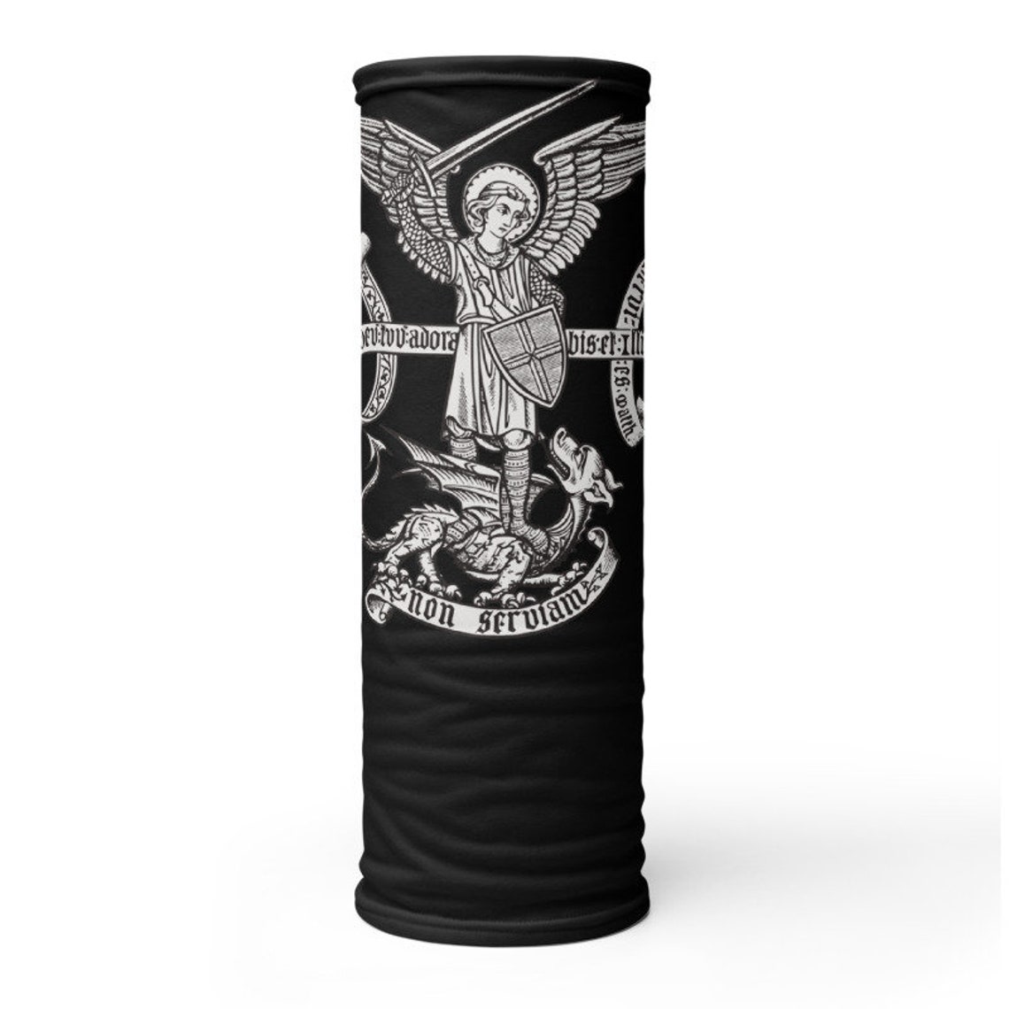 St Michael Catholic Archangel Angel Patron Saint Defend Us Neck Gaiter ...