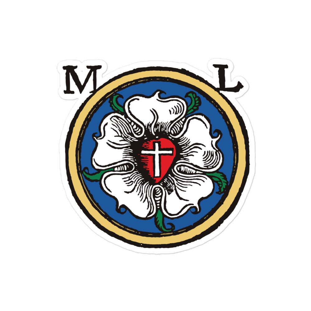 Martin Luther Rose Seal of Reformation Lutheran Sticker - Etsy