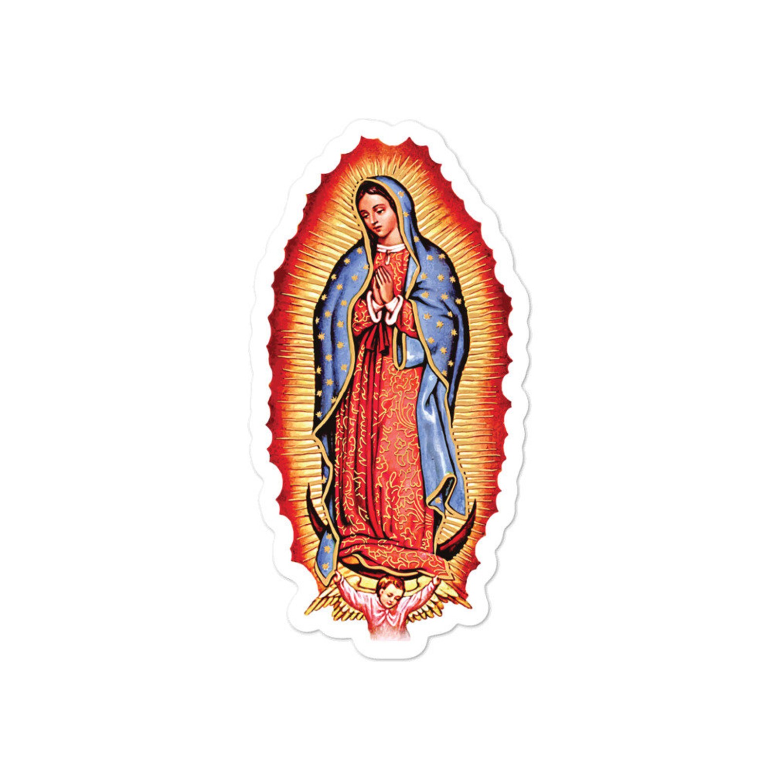 Our Lady Of Guadalupe Virgin Mary Catholic Stickers Etsy
