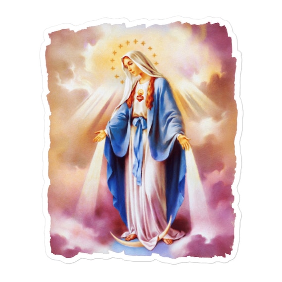 Salve Regina Virgin Mary Catholic Colorful Queen of Heaven | Etsy
