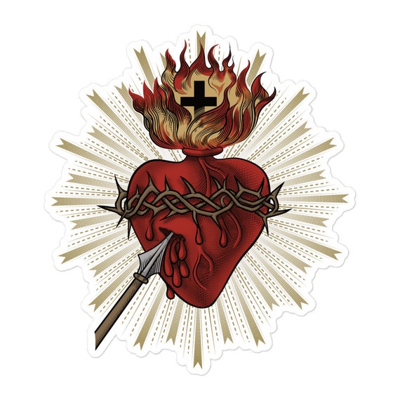 Sacred Heart of Jesus Christ Catholic Sticker - Etsy