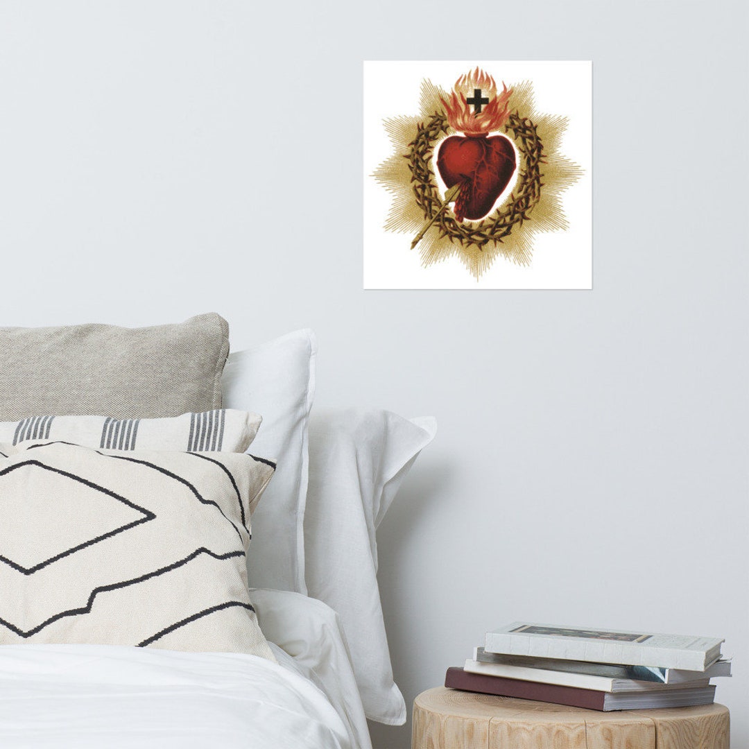 Sacred Heart of Jesus Catholic Poster - Etsy