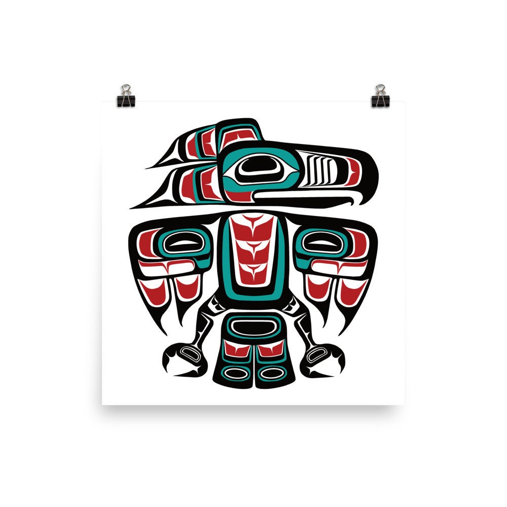 Pacific Northwest Coast Native American Haida Tlingit Raven Totem ...