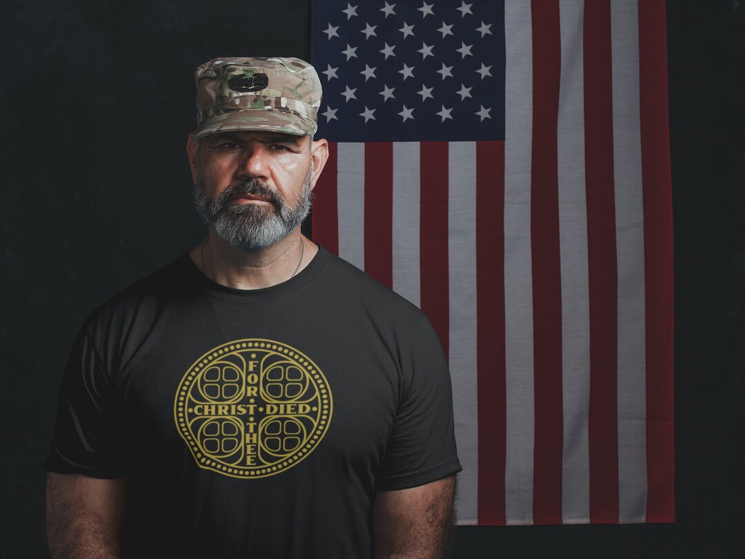 The Church War Cross Veteran Christ Died for Thee Short-sleeve Unisex T ...