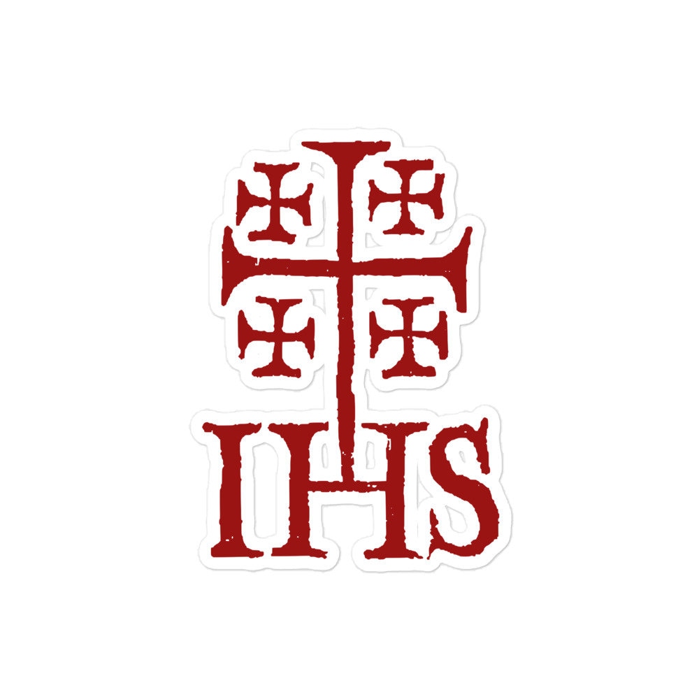 Jerusalem Cross IHS Catholic Knights Templar Bubble-free - Etsy