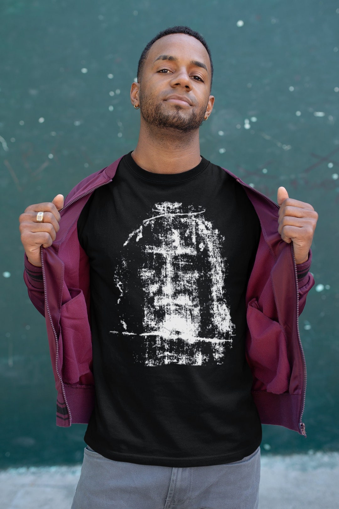Shroud of Turin Jesus Christ Face Short-sleeve Unisex T-shirt - Etsy