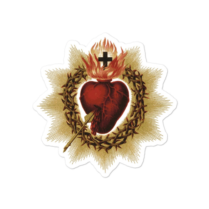 Sacred Heart of Jesus Christ Catholic Christians Stickers - Etsy