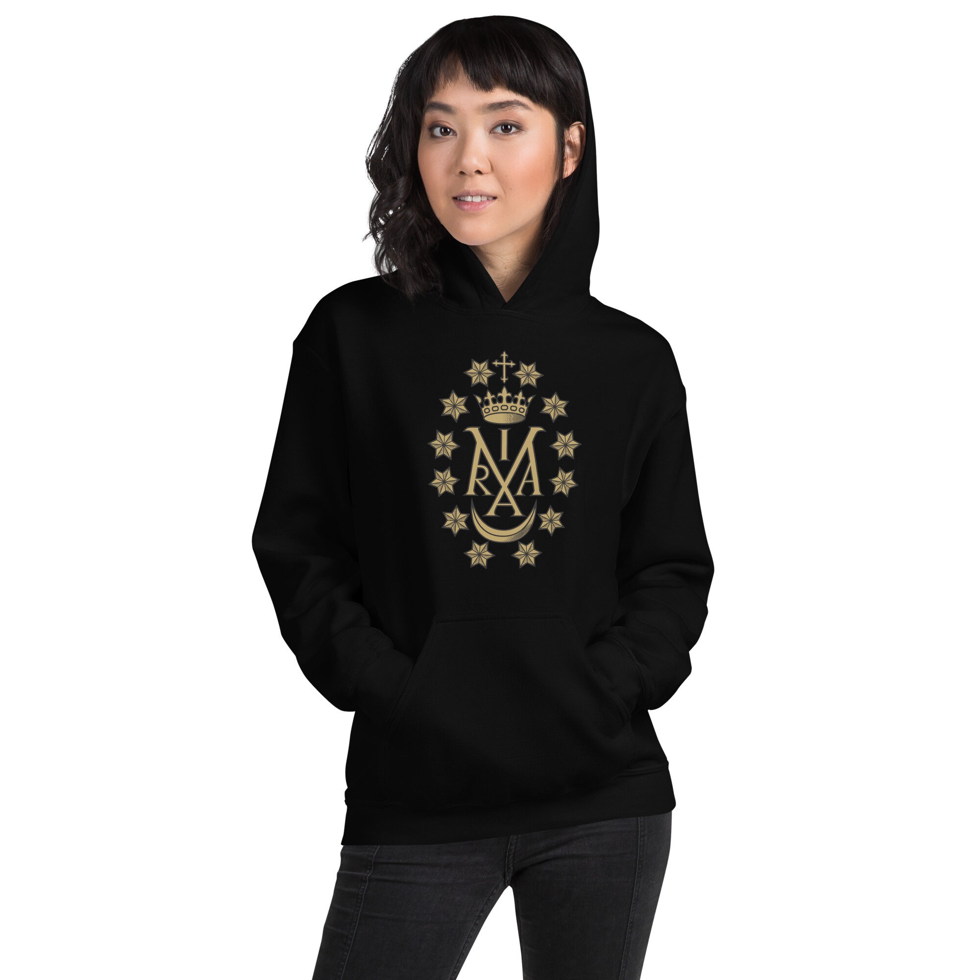Virgin Mary Maria Insignia Miraculous Medal Catholic Unisex Hoodie - Etsy