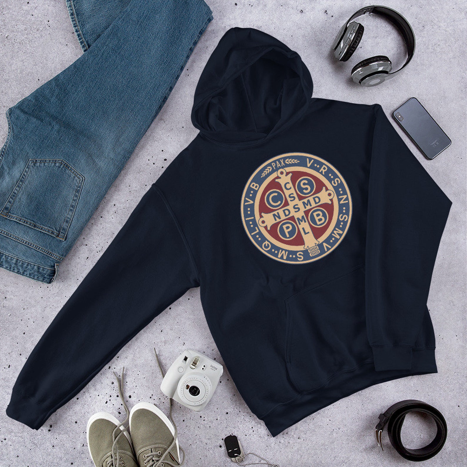 The Saint Benedict Medal Catholic Unisex Hoodie - Etsy