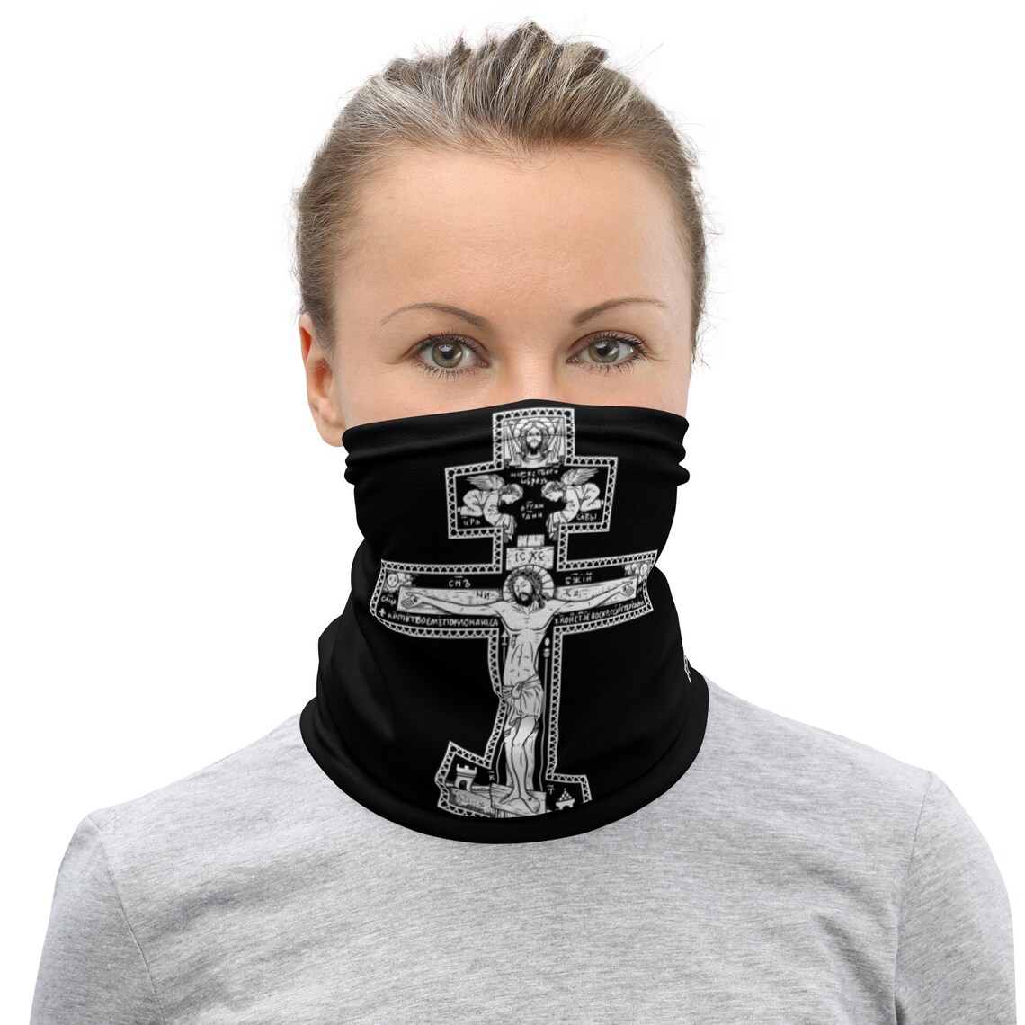 Orthodox Cross Greek Byzantine Russian Face Mask Neck Gaiter - Etsy