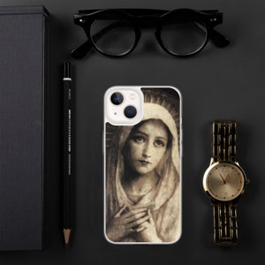 Catholic Virgin Mary Maria Painting iPhone Case - Etsy