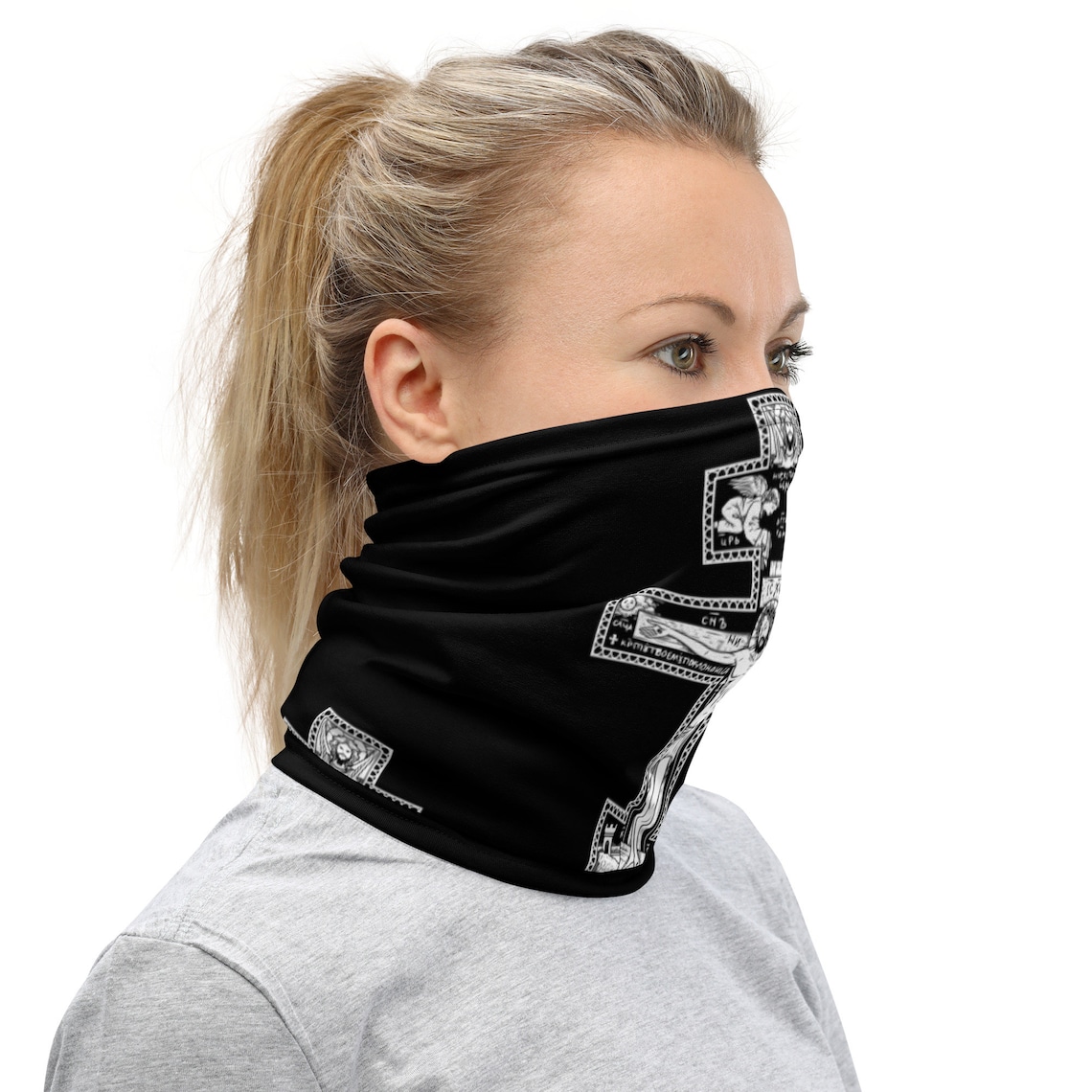 Orthodox Cross Greek Byzantine Russian Face Mask Neck Gaiter - Etsy