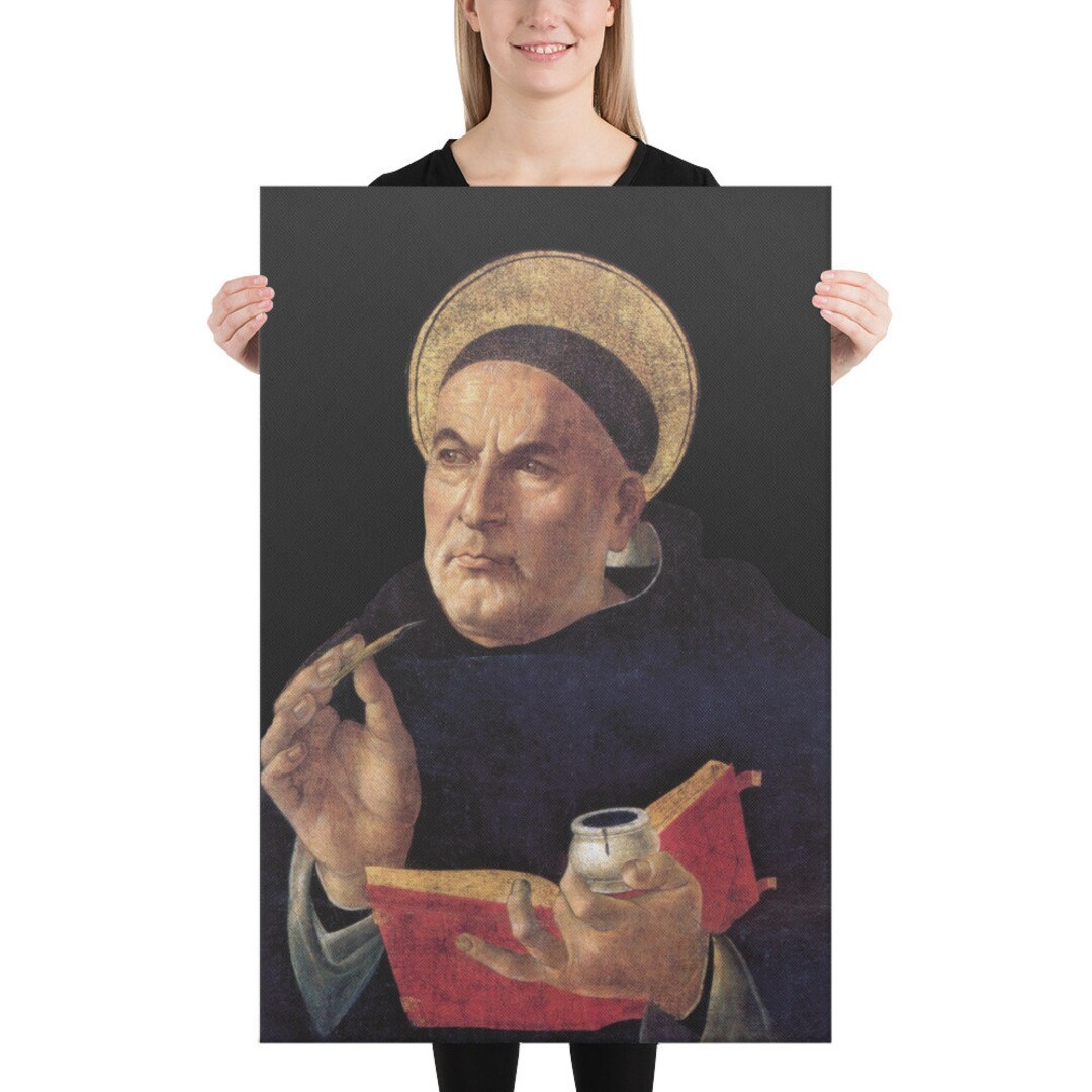 Saint Thomas Aquinas Theologian Catholic Philosopher Canvas - Etsy