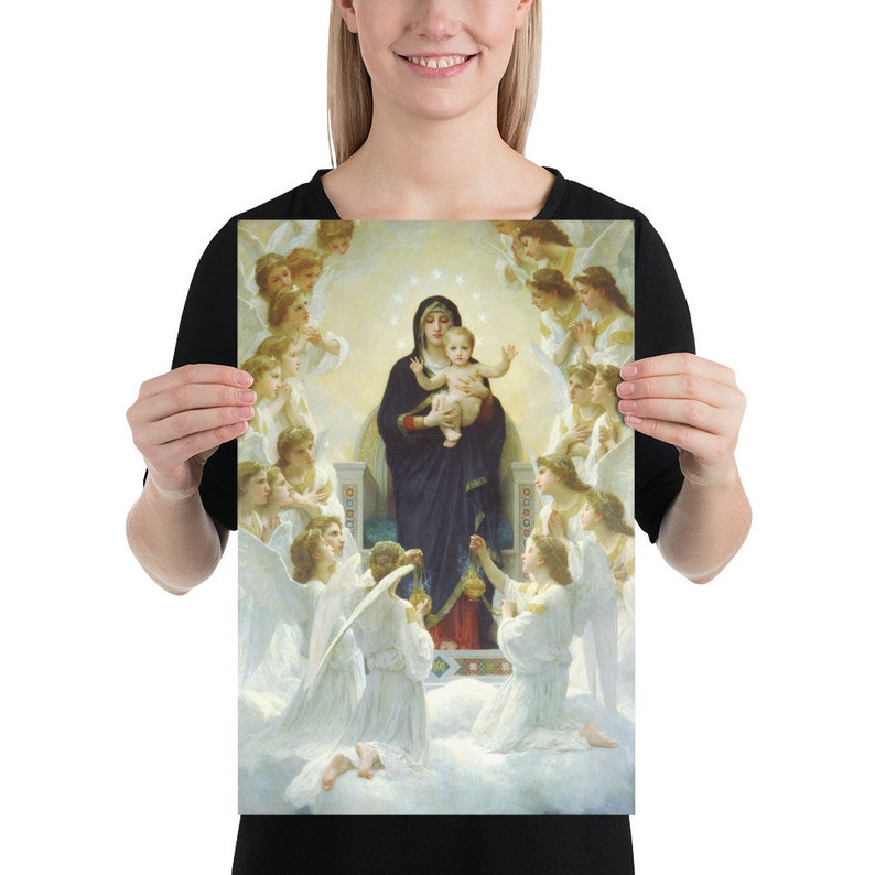Regina Angelorum Queen of the Angels Mary by William-adolphe Bouguereau ...
