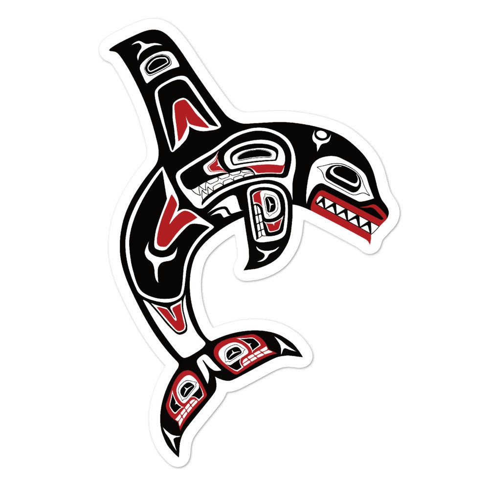 Haida Tlingit Native Pacific Northwest Native Orca Killer Whale Sticker ...