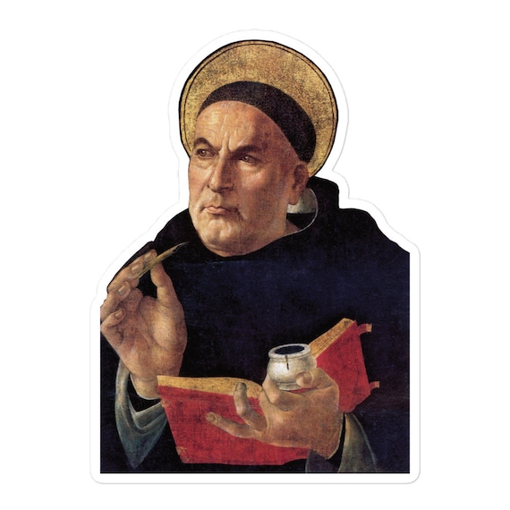 Stickers Saint Thomas Aquinas Theologian Catholic Philosopher Sticker ...