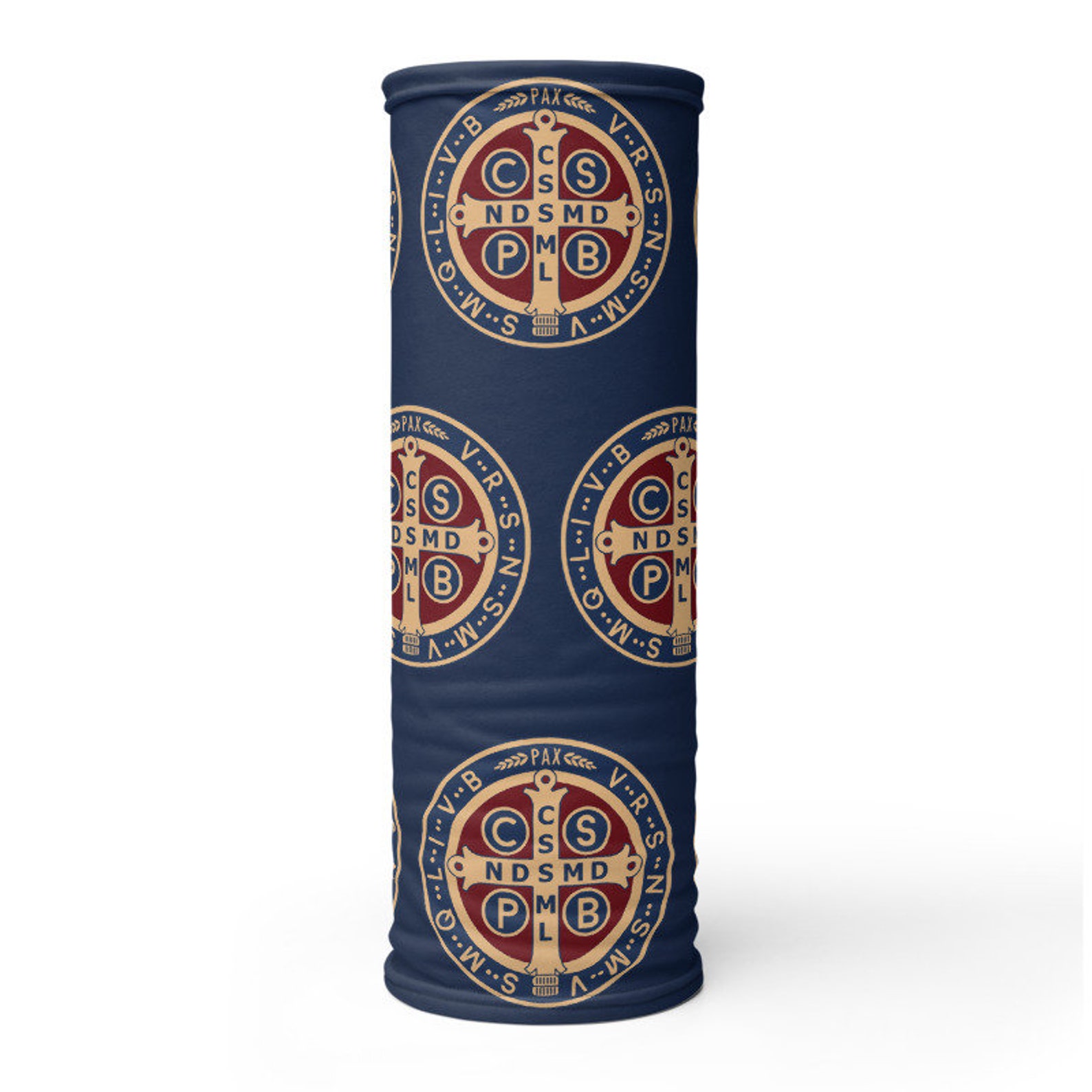 St Benedict Medal Catholic Saint Face Mask Neck Gaiter - Etsy