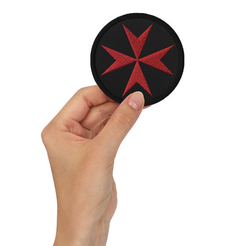 Red Maltese Cross Catholic Embroidered Patches - Etsy Australia