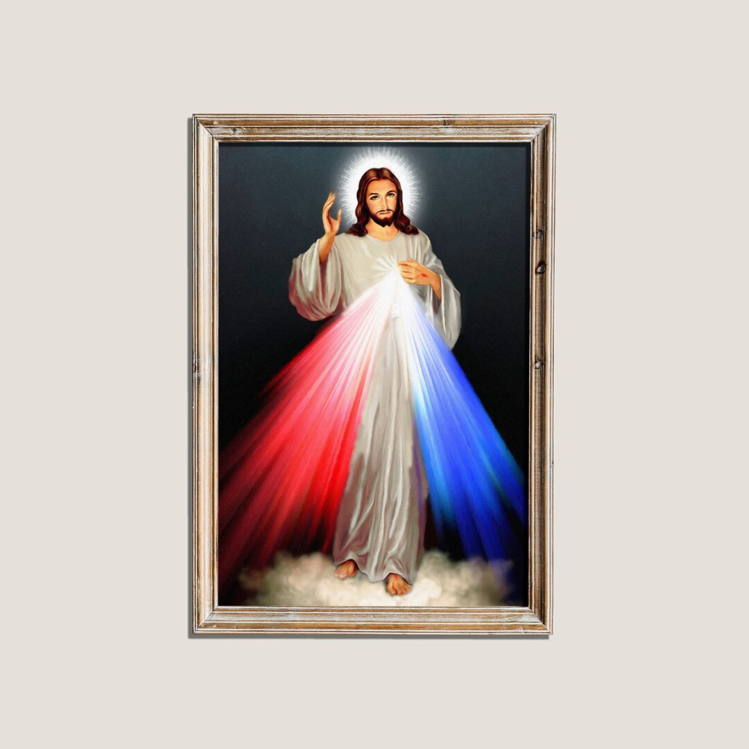 Divine Mercy Jesus Christ Icon Holy Catholic Poster - Etsy