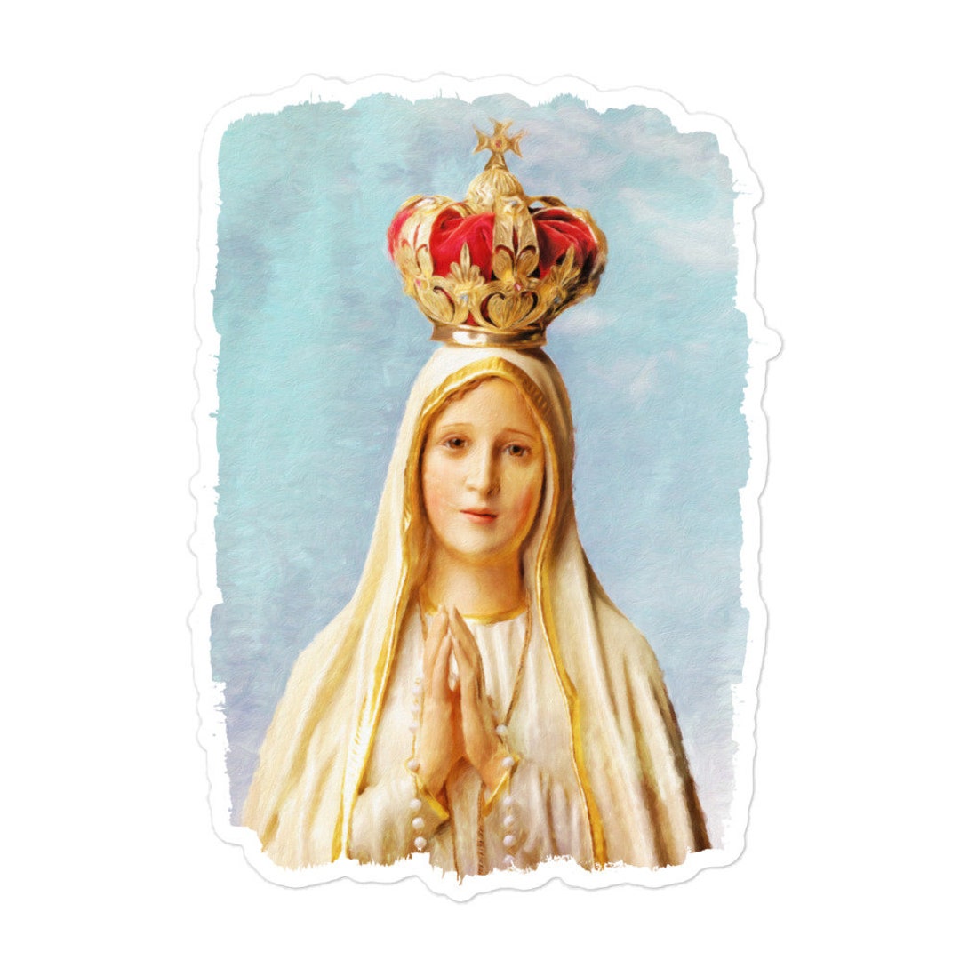 Our Lady of Fatima Virgin Mary Catholic Sticker - Etsy