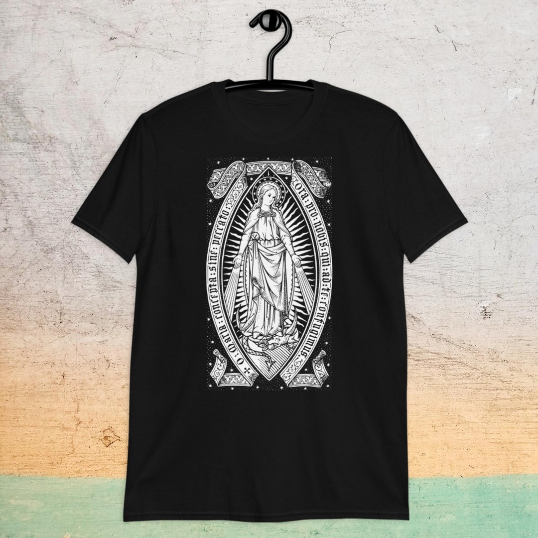 Virgin Mary Catholic Blessed Mother Maria Short-sleeve Unisex T-shirt ...