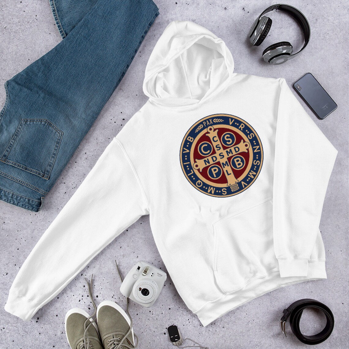 The Saint Benedict Medal Catholic Unisex Hoodie - Etsy